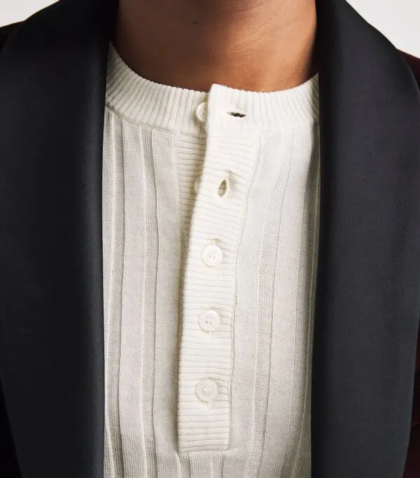 Amiri Wool-blend Script Henley Sweater