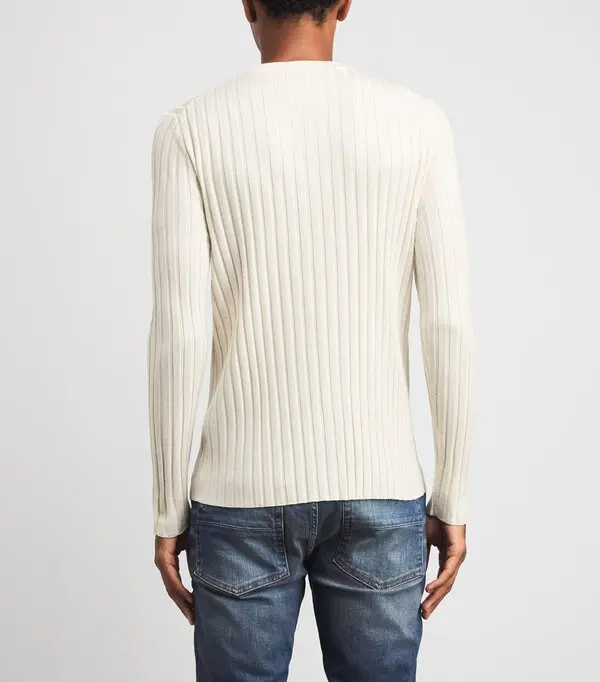 Amiri Wool-blend Script Henley Sweater