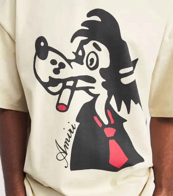 Amiri Cotton Smoking Wolf T-shirt