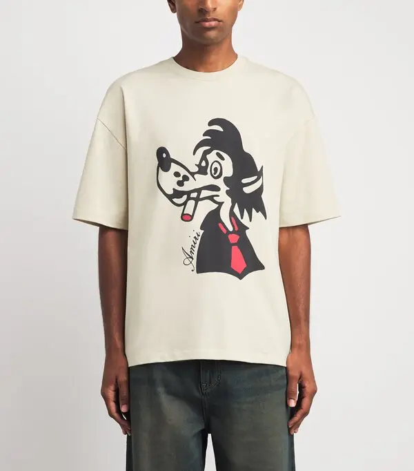 Amiri Cotton Smoking Wolf T-shirt