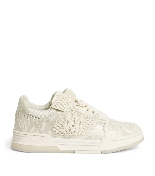 Amiri Leather Snakeskin-effect Skyline Ma Sneakers
