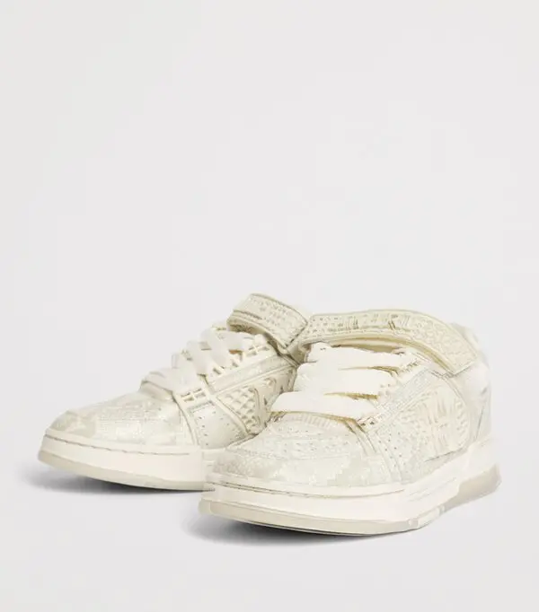 Amiri Leather Snakeskin-effect Skyline Ma Sneakers