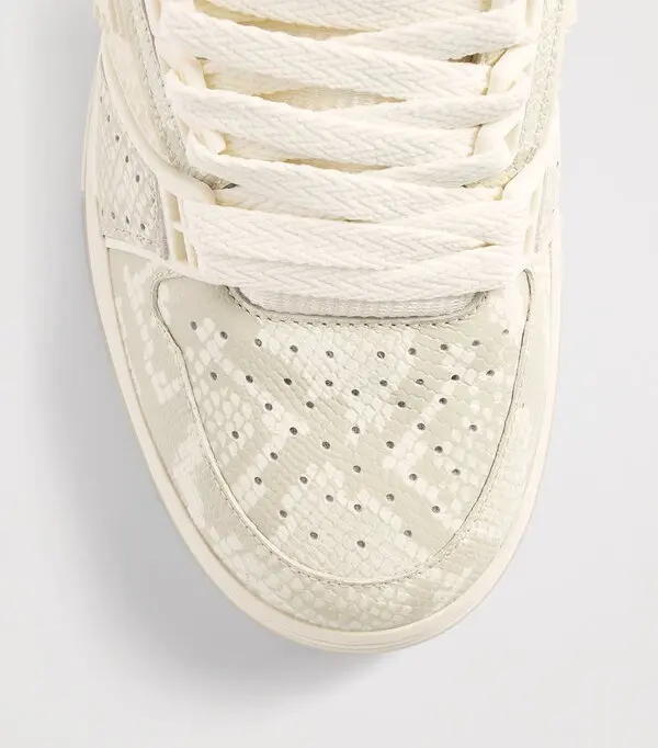 Amiri Leather Snakeskin-effect Skyline Ma Sneakers