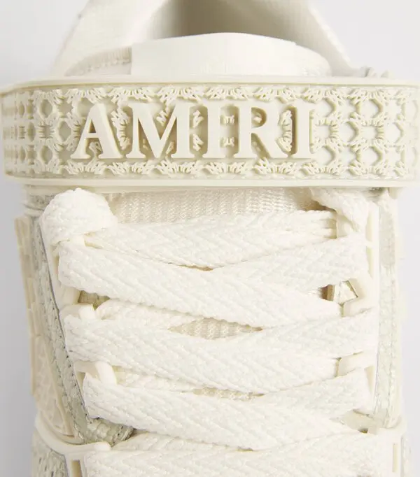 Amiri Leather Snakeskin-effect Skyline Ma Sneakers