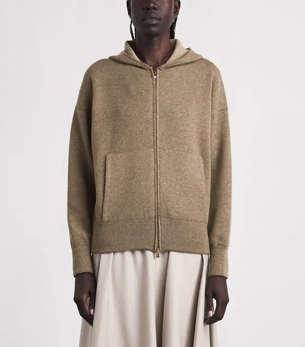 Agnona Cashmere-wool-silk Zip-up Hoodie