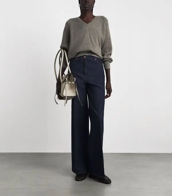 Agnona Cotton-cashmere Straight Jeans