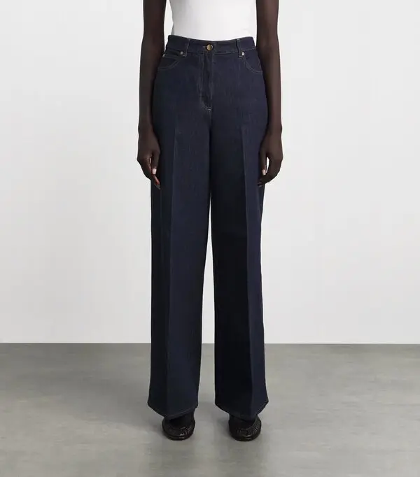 Agnona Cotton-cashmere Straight Jeans