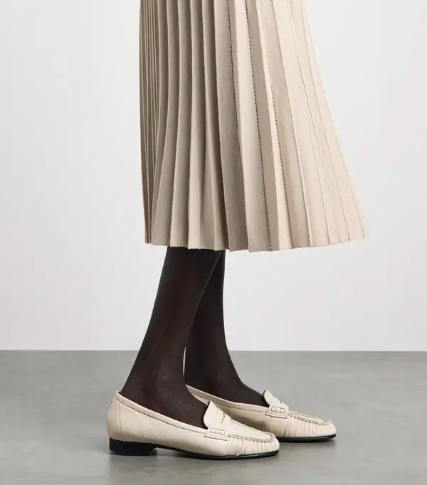 Agnona Plissé Midi Skirt