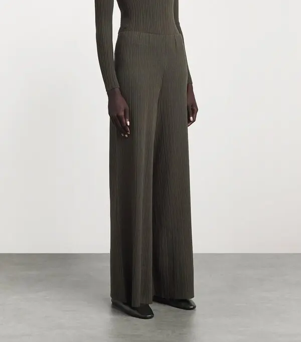 Agnona Cashmere-wool-silk Corteccia Stitch Trousers