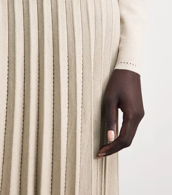 Agnona Plissé V-neck Sweater