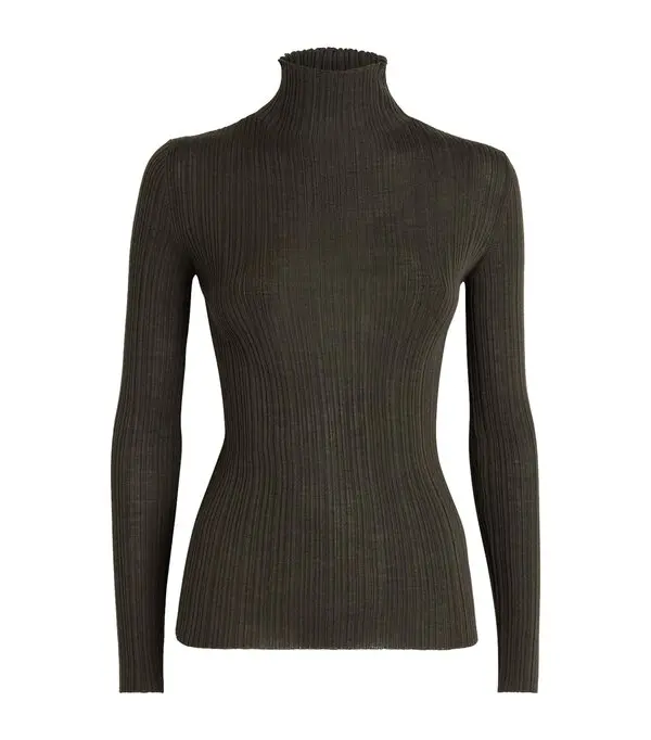 Agnona Cashmere-wool-silk Corteccia Stitch Top