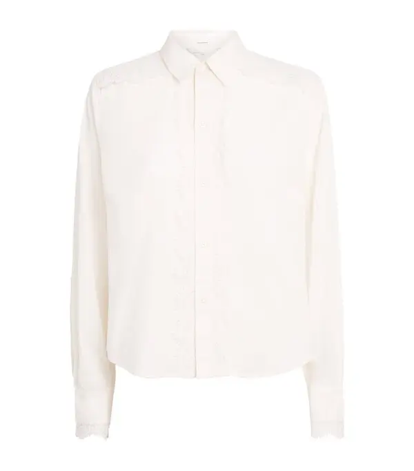 MOTHER Cotton The Headup Honey Blouse - Ivory