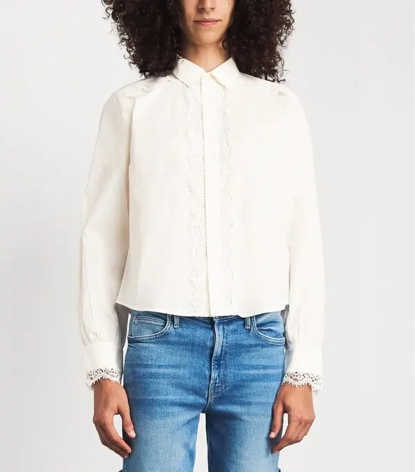 MOTHER Cotton The Headup Honey Blouse