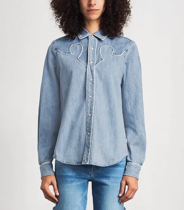MOTHER Cotton The Country Exes Denim Shirt
