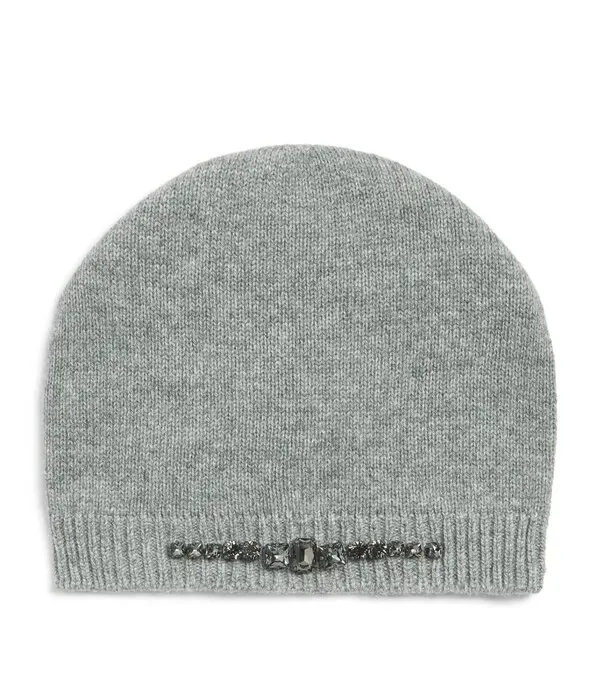 Fabiana Filippi Virgin Wool-silk-cashmere Beanie - Grey