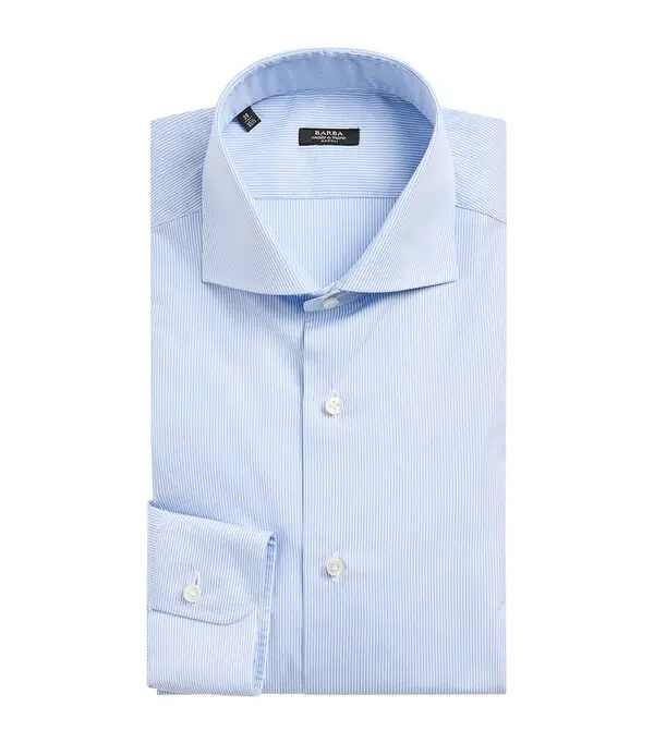 BARBA NAPOLI Cotton Stripe Slim Shirt