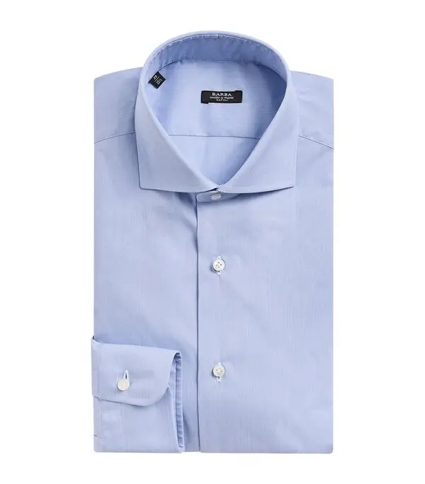 BARBA NAPOLI Stretch-cotton Poplin Slim Shirt