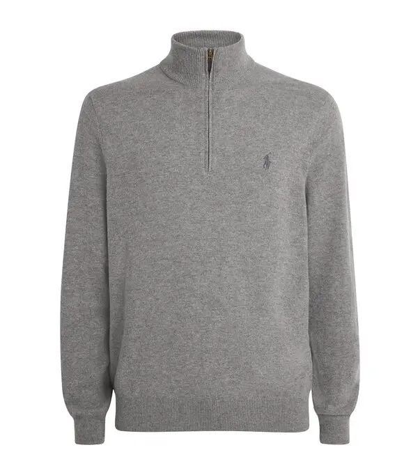Polo Ralph Lauren Wool Polo Pony Quarter-zip Sweater
