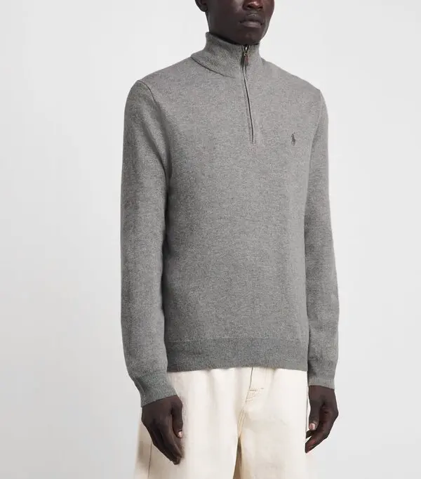 Polo Ralph Lauren Wool Polo Pony Quarter-zip Sweater