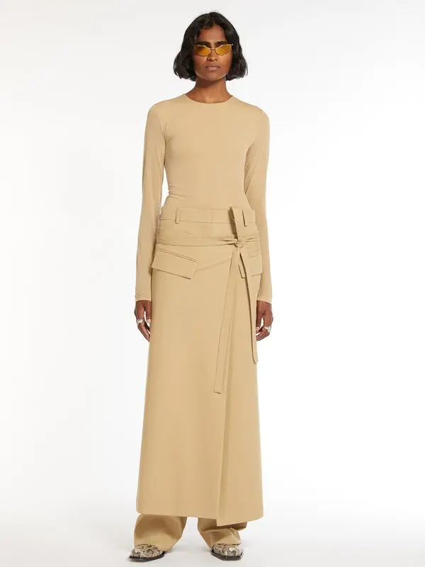 Sportmax Asymmetric Belted Skirt