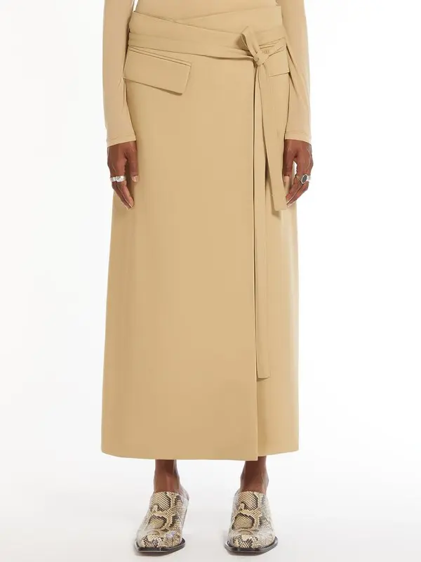 Sportmax Asymmetric Belted Skirt