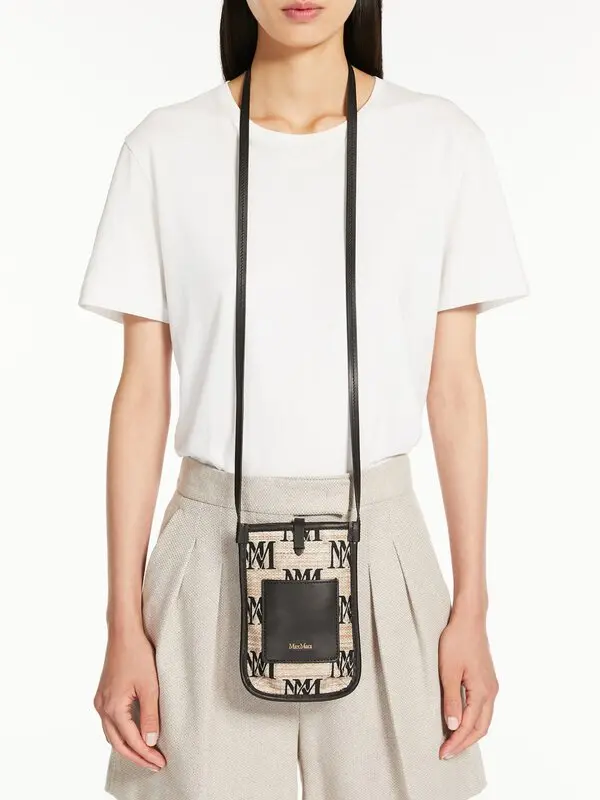 Max Mara Jacquard Leather Mobile Phone Bag