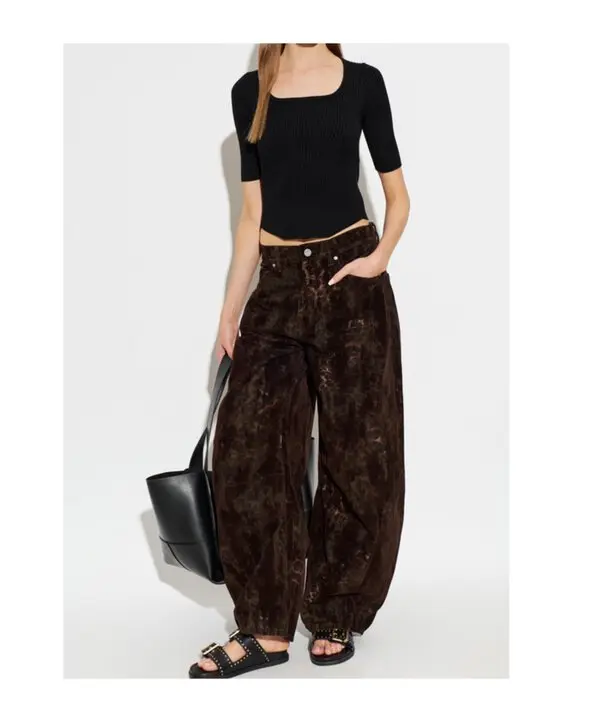 ALLSAINTS Square Neck Rib Knit Top