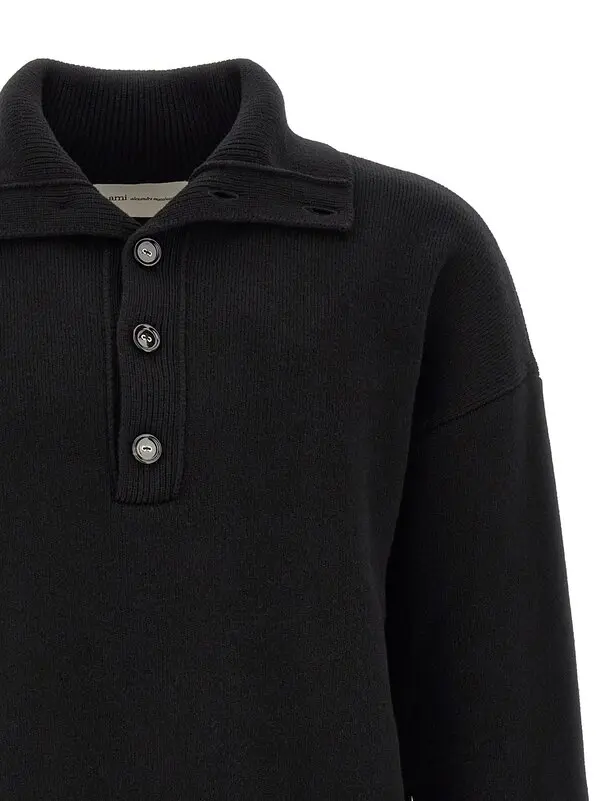 AMI Paris De Cœur' Patch Sweater