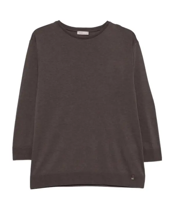 Herno Crew-neck Long-sleeve Top - Brown