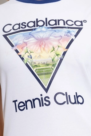 Casablanca Contrast Trim Graphic T-shirt