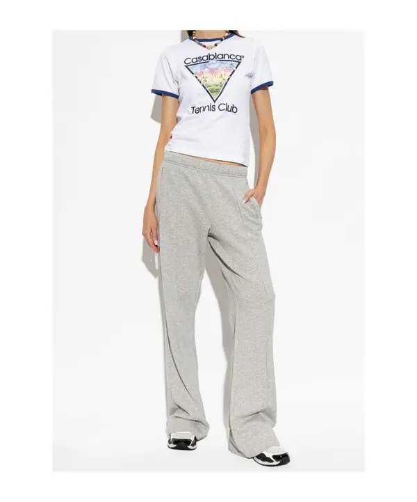 Casablanca Contrast Trim Graphic T-shirt