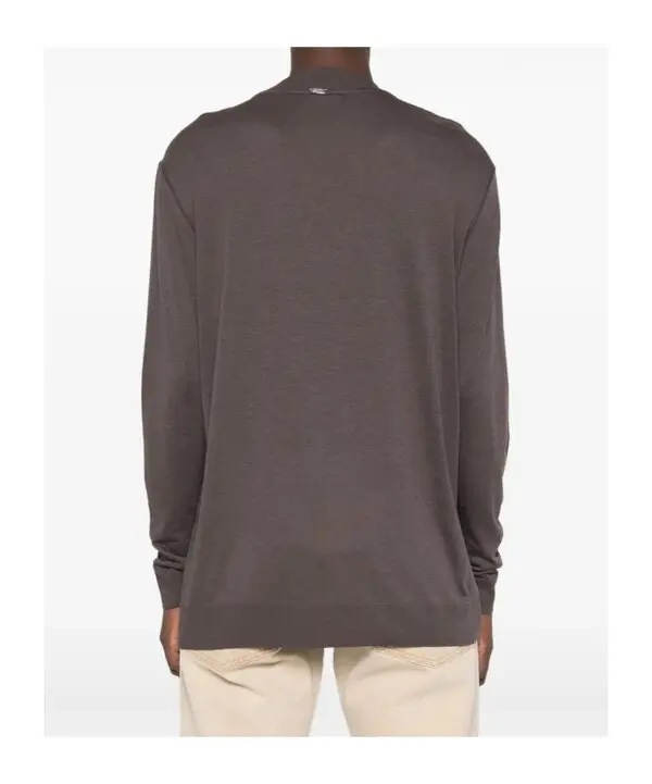 Herno Button-front Long-sleeve Knit Top