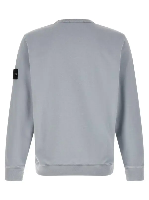 Stone Island Crewneck Sweatshirt With Badge Detail - Gray