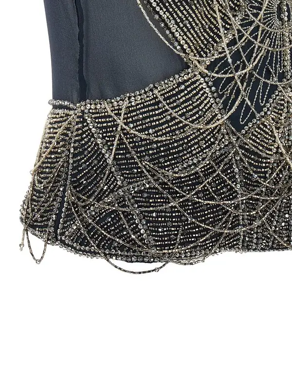 Attico Jewel Embroidery Top - Blue