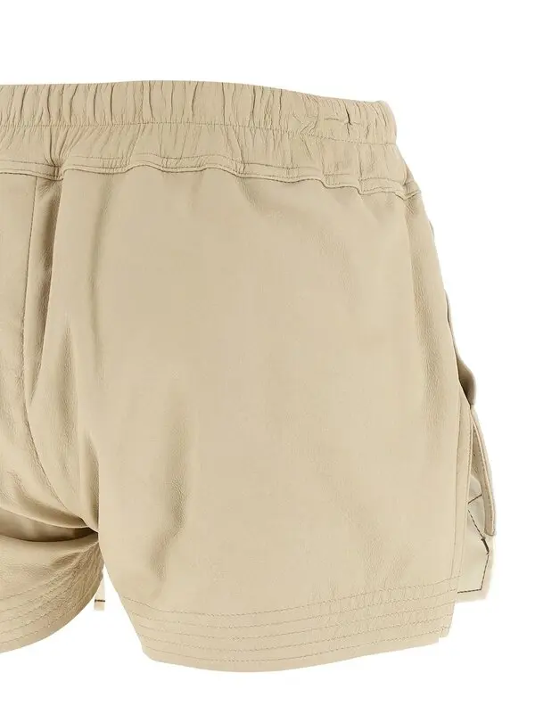 Rick Owens Leather Fog Boxers' Shorts - Cream