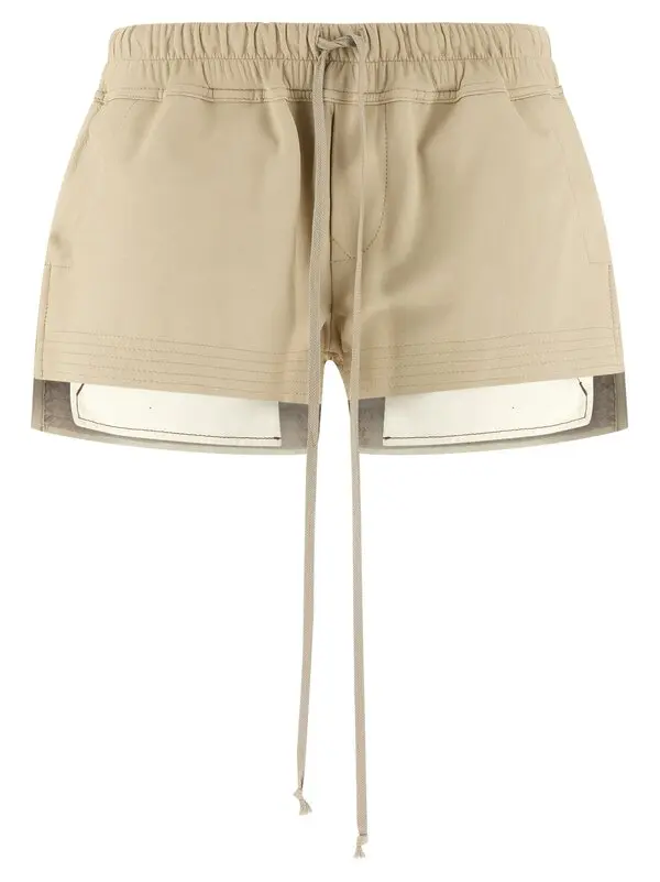 Rick Owens Leather Fog Boxers' Shorts - Cream