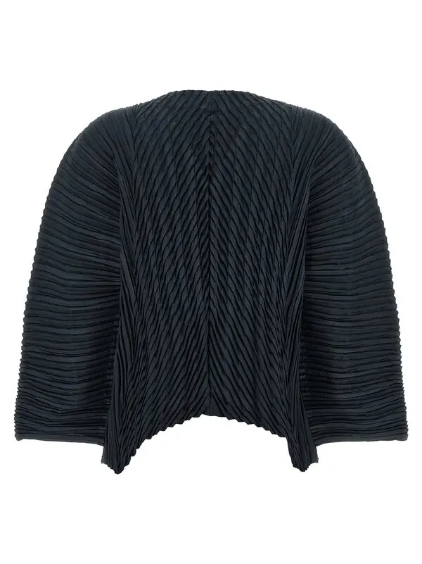Issey Miyake Unfurling Pleats Cardigan - Black