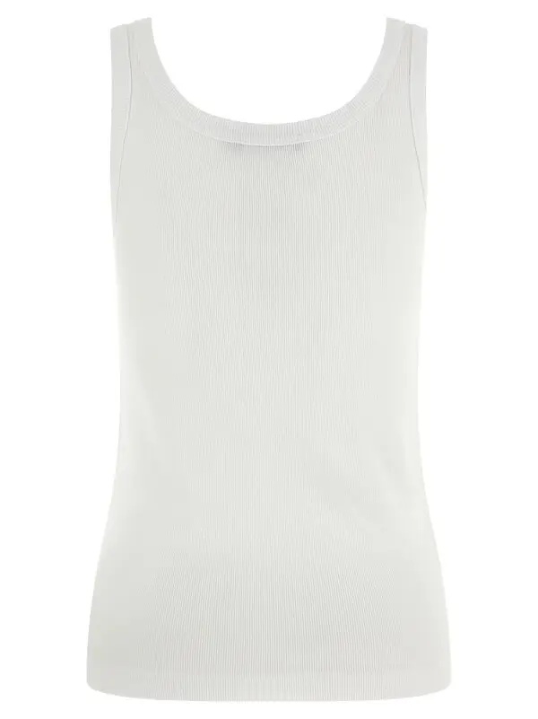 Dolce & Gabbana Logo Patch Tank Top - White
