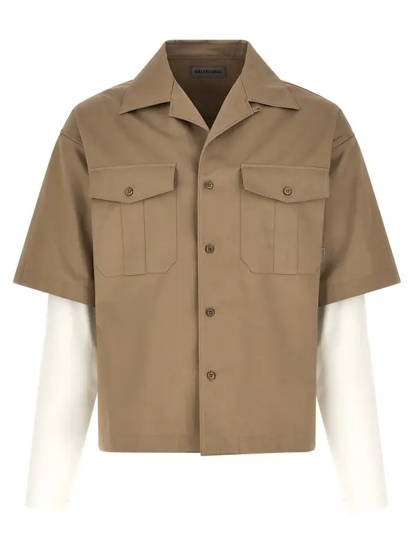 Balenciaga Double-layer Shirt - Cream