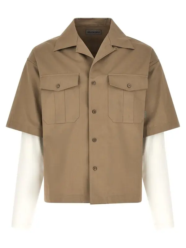 Balenciaga Double-layer Shirt - Cream