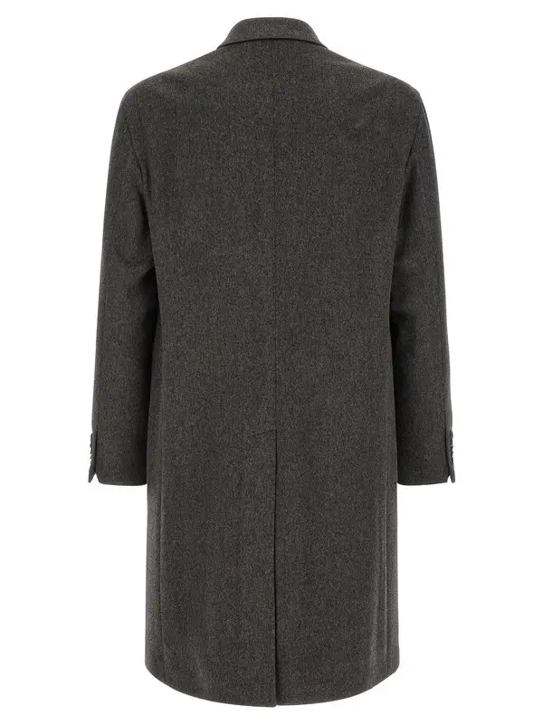Tagliatore Londra Pure Virgin Wool Double-breasted Coat - Gray