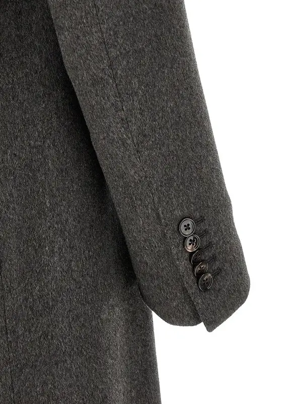 Tagliatore Londra Pure Virgin Wool Double-breasted Coat - Gray