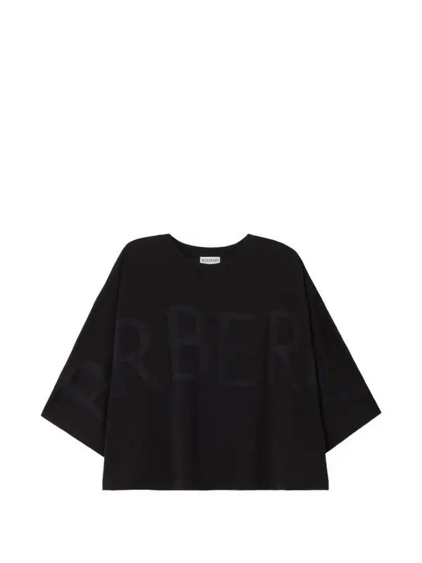 Burberry Logo Cotton T-shirt - Black