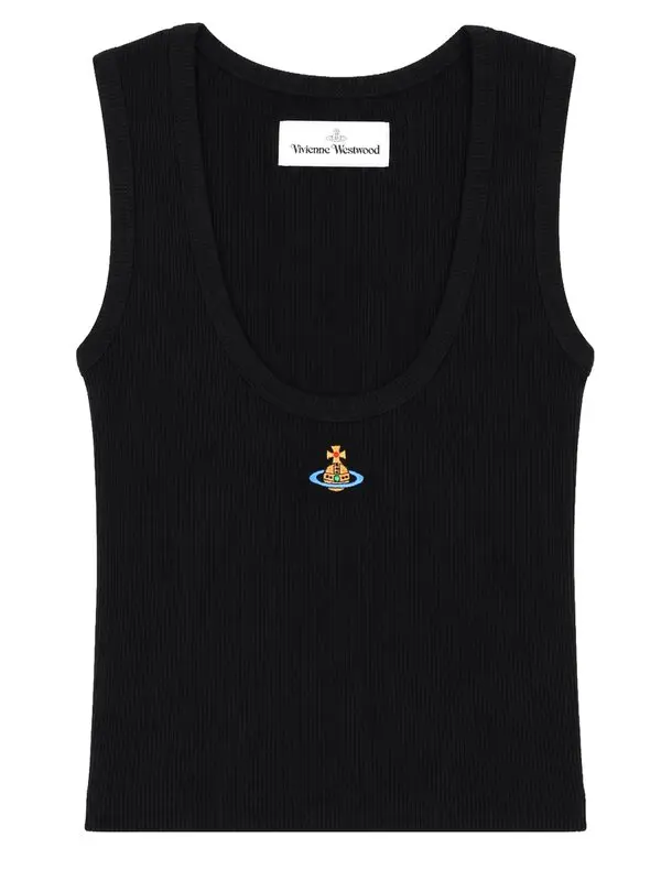 VIVIENNE WESTWOOD Top Cropped A Coste Con Logo