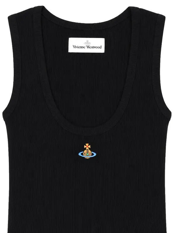 VIVIENNE WESTWOOD Top Cropped A Coste Con Logo