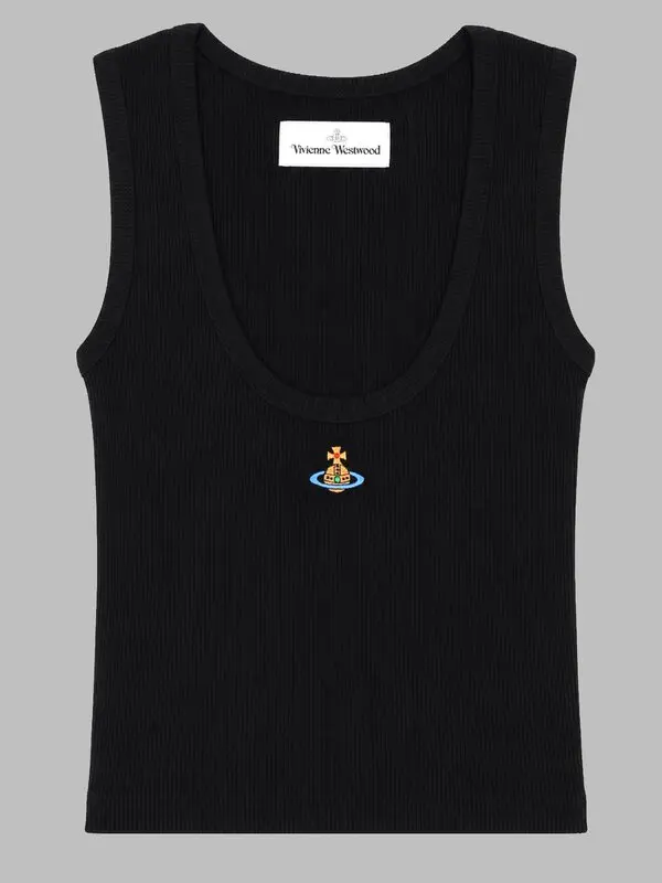 VIVIENNE WESTWOOD Top Cropped A Coste Con Logo