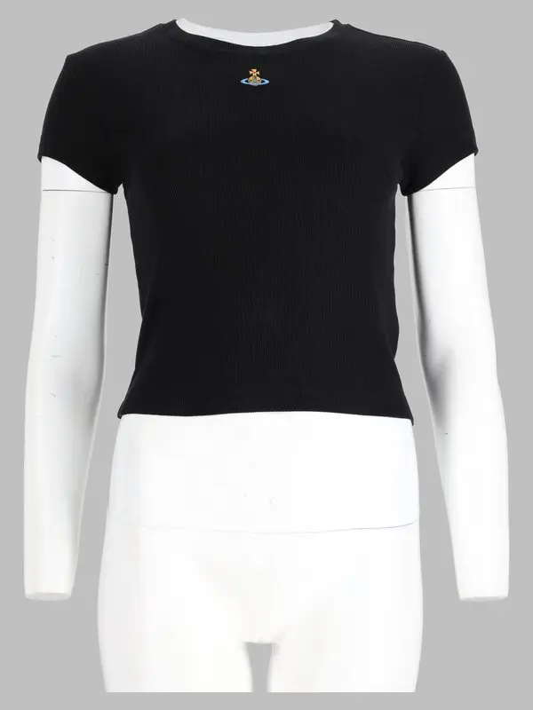 VIVIENNE WESTWOOD Cropped Logo T-shirt