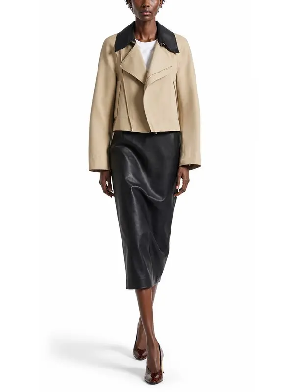 Givenchy Cropped Cotton And Wool Pea Coat - Beige