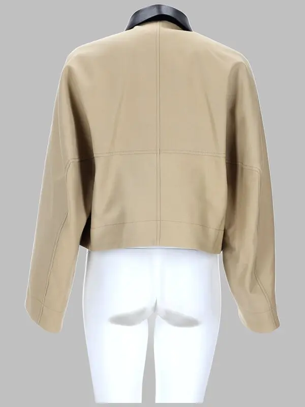 Givenchy Cropped Cotton And Wool Pea Coat - Beige