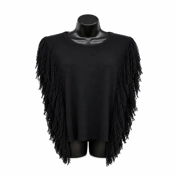 BELLA SOUL Fringe Dress - Black